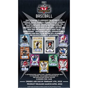 2021 Leaf Valiant Baseball box (5 cards/bx)