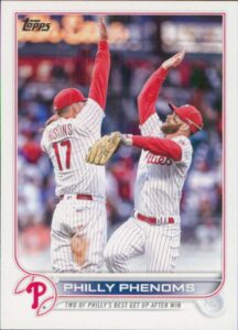 2022 topps update #us112 rhys hoskins/bryce harper nm-mt philadelphia phillies baseball