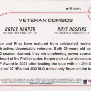 2022 Topps Update #US112 Rhys Hoskins/Bryce Harper NM-MT Philadelphia Phillies Baseball