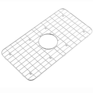 cipotal 18.1 in. x 12.6 in. centre drain sink protector with supersoft silicone feet in 304 grade stainless steel