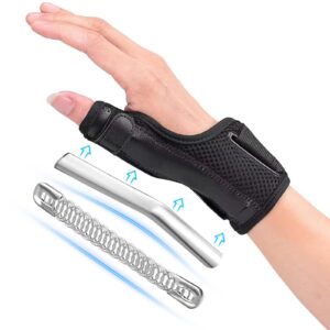 pkstone thumb brace,thumb spica splint, adjustable breathable wrist splint/hand brace for right and left hand, pain relief, thumb & wrist support for carpal tunnel, arthritis, tendonitis, sprains