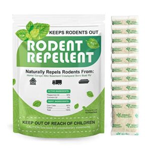 cadorabo mice repellent for house, peppermint oil to repel mice and rats, squirrel repellent rodent deterrent for indoor attic rv garage basement 10 mouse repellent pouches