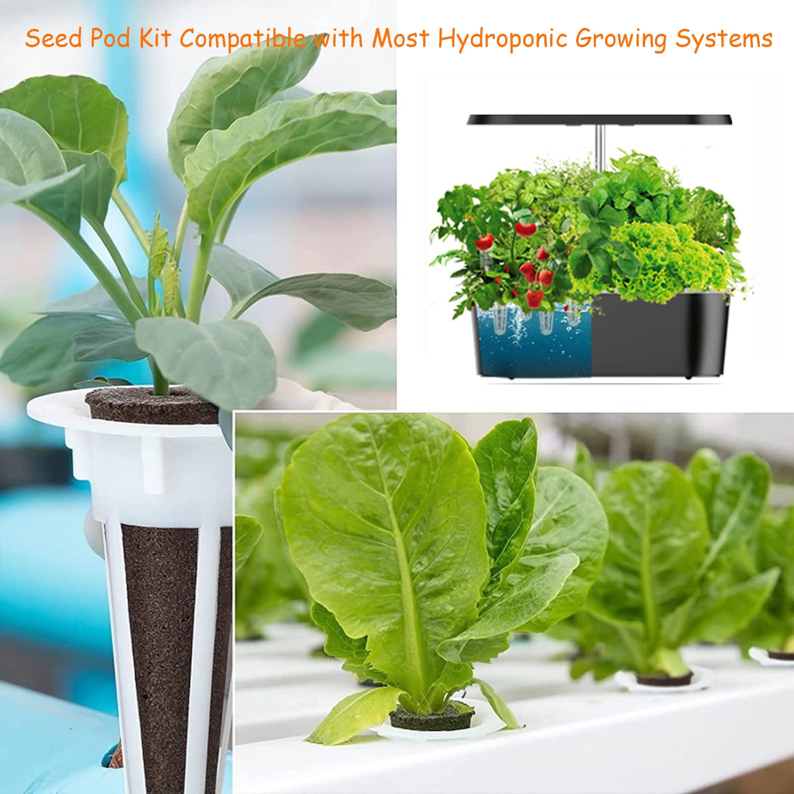 cmoealh 121 Pcs Seed Pod Kit for AeroGarden,Growing System Sponges Grow Anything Hydroponics Supplies Rapid Rooter,with 30 Grow Sponges,30 Grow Baskets,30 Pod Labels,30 Grow Domes,1 Tweezers