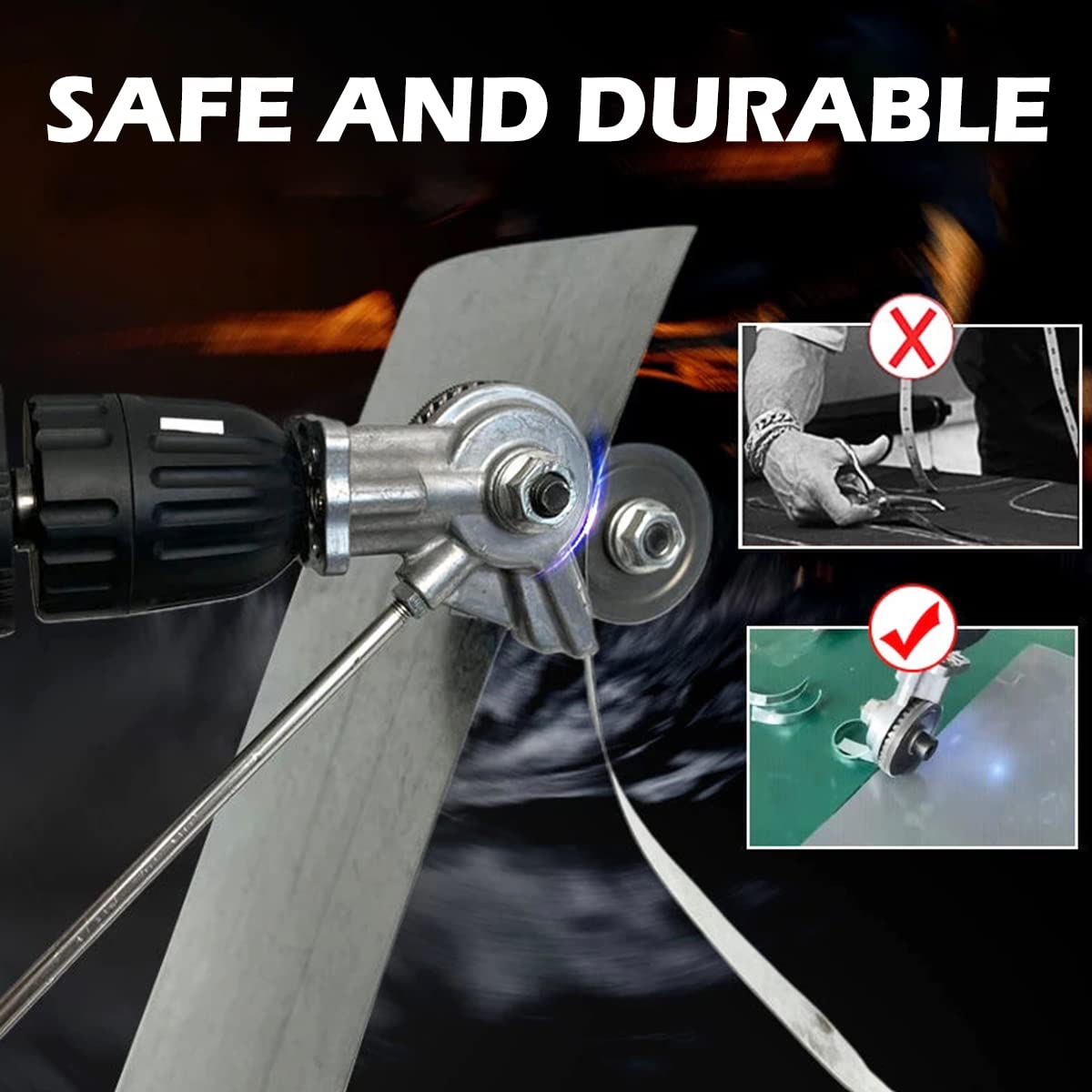 Metal Nibbler Drill Attachment, Universal Electric Drill Shears, Electric Drill Plate Cutter Attachment, Metal Cutter Sheet Drill Attachment for Metal Cutting