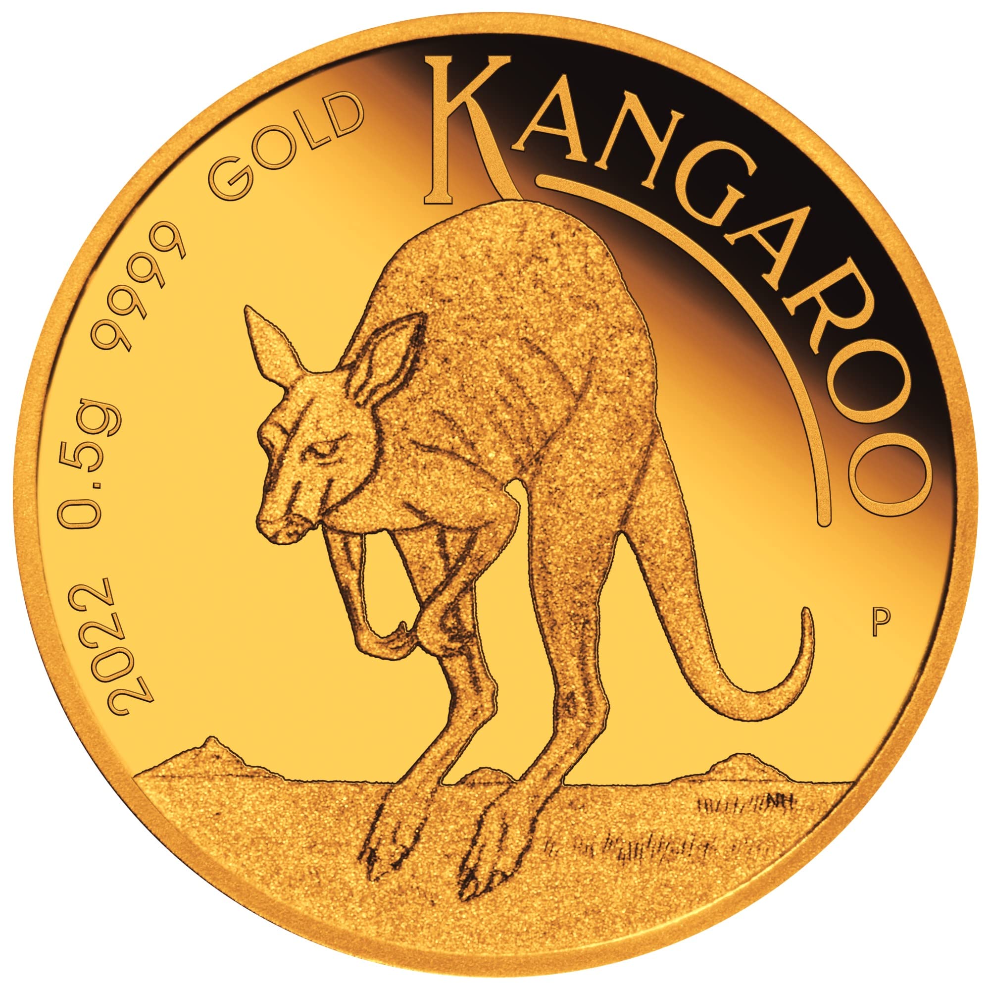 2022 P Mini Kangaroo 0.5 g gold coin in blister pack $2 Seller Mint State