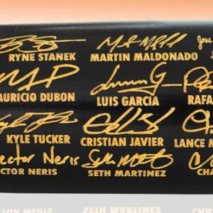 Houston 2022 WS Champions Team Signature Black Bat