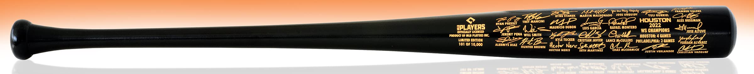 Houston 2022 WS Champions Team Signature Black Bat