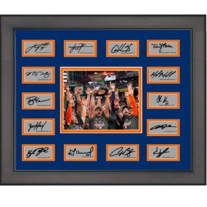 framed 2022 houston astros world series champions team facsimile laser engraved signature auto collage 20x25 baseball photo