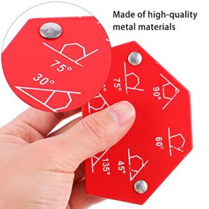 VILLCASE 12 Pcs Locator Welding Magnets Magnetic Angle Corner Holder Metal Stand Welding Magnet Holder Metal Bracket Magnetic Welding Positioner Work Right Angle Iron Welding Clip