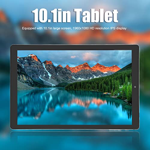 10.1 Inch Tablet PC Green Front 200W Rear 500W 10.1 Inch 1960x1080 IPS 6GB 128GB HD Tablet for 12 for Painting (US Plug)