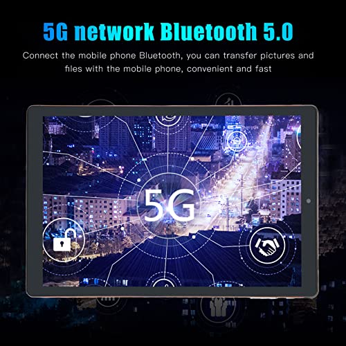 5G WiFi Tablet, Home Accessible Dual Camera Tablet 1960x1080 (US Plug)