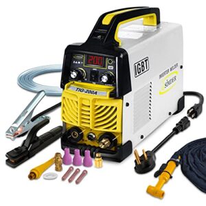 ssimder tig welder 110v/220v dual voltage 200a tig/arc/stick 2 in 1 welder igbt inverter dc tig welding machine