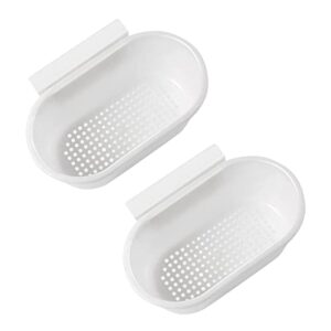 misnode 2 pcs kitchen sink drain basket sink drain basket 7x4x3 inches pp sink food catcher sink strainer for kitchen filter food store sponges dishwashing brushes soap