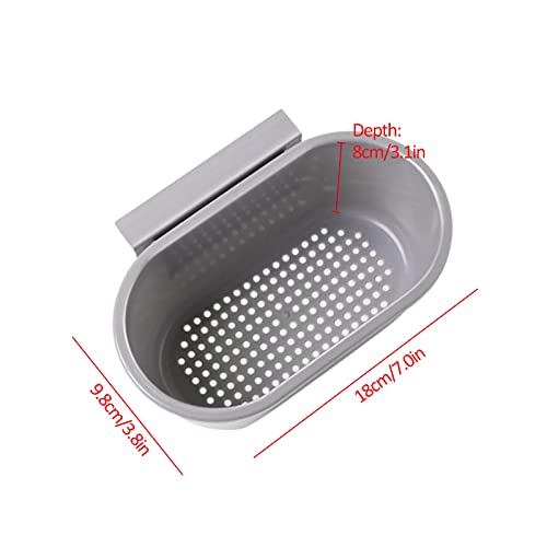 MISNODE 2 PCS Kitchen Sink Drain Basket Sink Drain Basket 7x4x3 inches PP Sink Food Catcher Sink Strainer for Kitchen Filter Food Store Sponges Dishwashing Brushes Soap