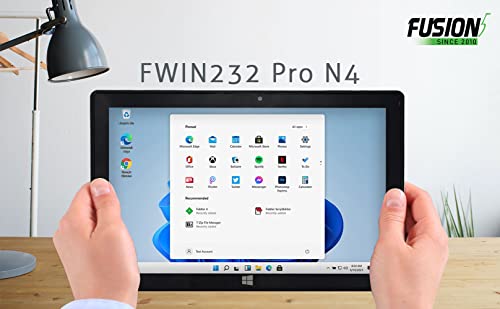 Fusion5 10" Windows 11 FWIN232 PRO N4120 Intel Quad-Core Ultra Slim Windows Tablet PC - 6GB RAM, 128GB Storage, 1920x1200 FHD Display, USB 3.0, Micro HDMI, 5MP & 2MP Cameras, Expandable M.2 Storage