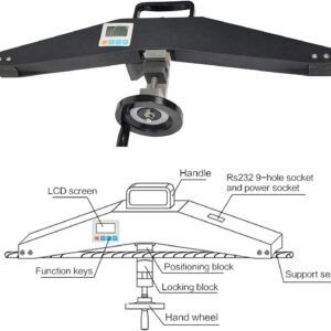 Digital Wire Tension Meter Rope Tensiometer with Maximum Load Value 100KN ASZ-100