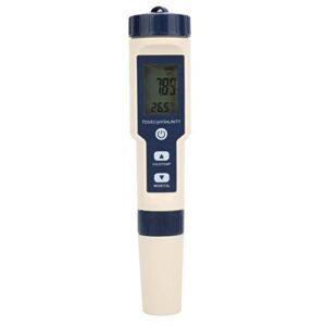 Temperature Multifunctional，High Precision Meter, Water Tester for Drinking Water Aquariums Swimming Pools and 5 in 1 Digital Water Tester for Ph Ec Tds Salinity