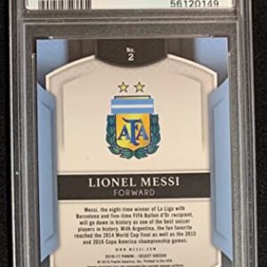 Lionel Messi 2016 Panini Select Soccer Card #2 Graded PSA 9