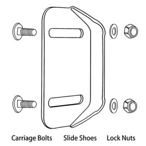 LTNICER MTD 784-5580 784-5580-0637 Snow Blower Skid Plate Shoes Fits MTD Cub Cadet Yardman Snowblower Skid Shoes with Mounting Hardware（2 Pack）