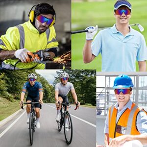 Pokiiulk 6 Pack Safety Glasses for Men Women, Saftey Glasses ANSI Z87.1+ UV Protection Impact Resistant Saftey Goggles Protective Eyewear