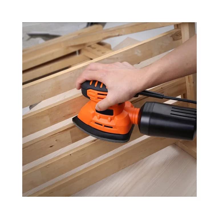 Mouse Sander, 12Pcs Sandpapers, 12000 RPM 130W Detail Sanders with Dust Collection System for Tight Spaces