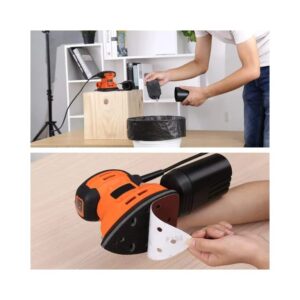 Mouse Sander, 12Pcs Sandpapers, 12000 RPM 130W Detail Sanders with Dust Collection System for Tight Spaces