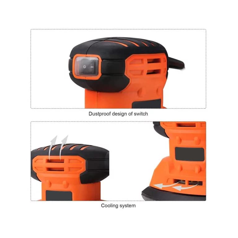 Mouse Sander, 12Pcs Sandpapers, 12000 RPM 130W Detail Sanders with Dust Collection System for Tight Spaces