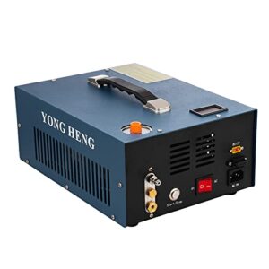 yong heng pcp air compressor, auto-shut off 4500 psi air compressor oil-free, high pressure air compressor pump built-in power adapter, set-pressure air gun and paintball tank pump water/oil separator