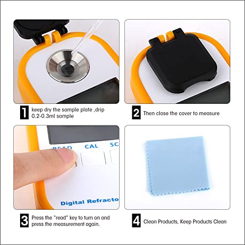 yise-O0615 New For Digital Refractometer Automotive Antifreeze Ethylene Propylene Glycol -2 Refractometer Freezing Cleaner Battery Refractometer