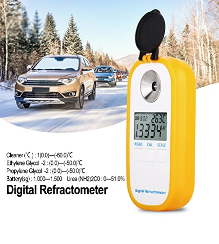 yise-O0615 New For Digital Refractometer Automotive Antifreeze Ethylene Propylene Glycol -2 Refractometer Freezing Cleaner Battery Refractometer