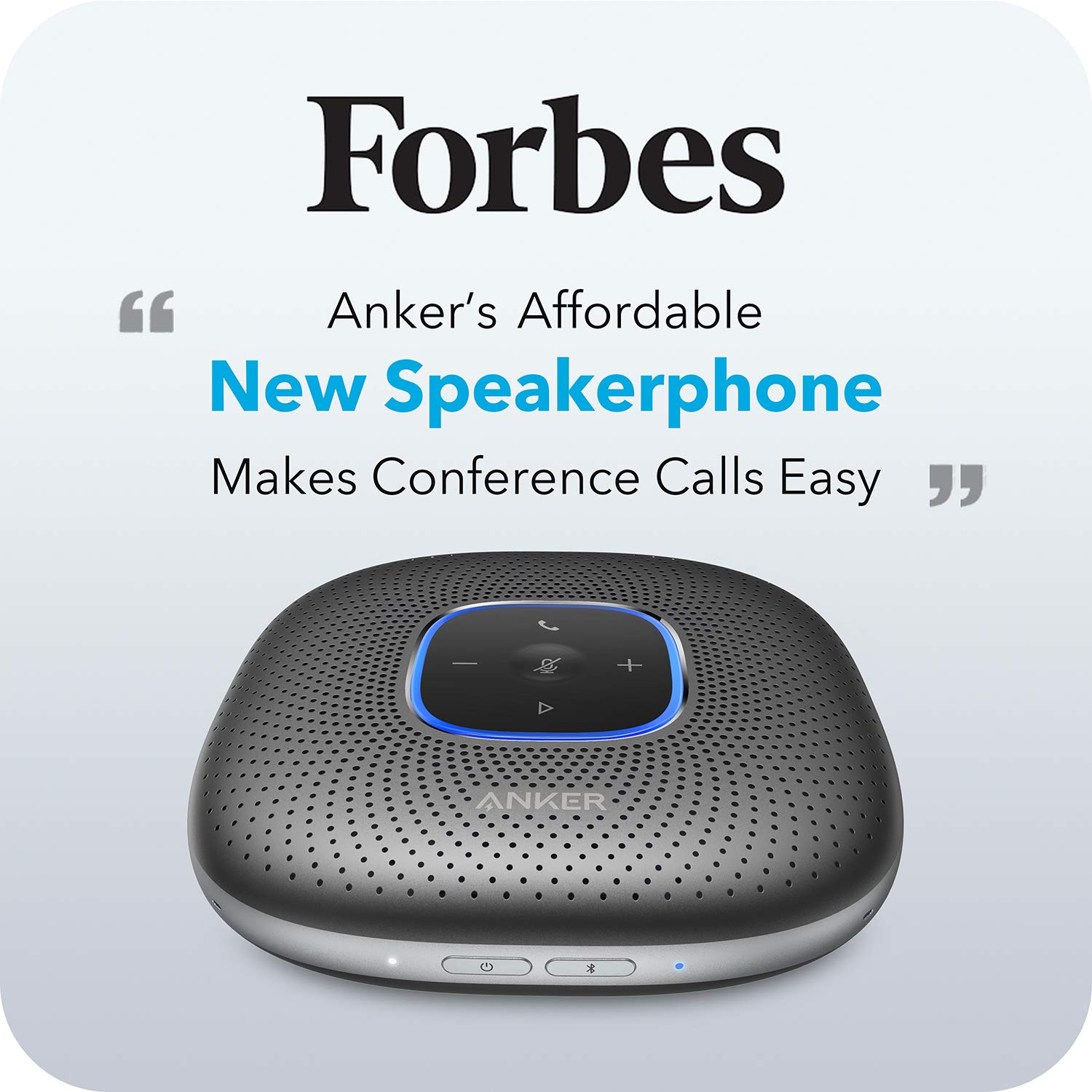 Anker PowerConf Bluetooth Speakerphone & AnkerWork SR500 Conference Speaker and Microphone with Deep Learning, 6 Mics, Enhanced Voice Pickup, 24H Call Time, AI Noise Cancellation