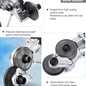 Electric Drill Plate Cutter Attachment, 2 Model Metal Cutter Attachment with Handles, Smooth Cut Metal Nibbler Drill Attachment, Convenient and Efficient Metal Shears