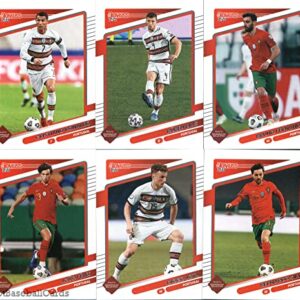 2021-22 Donruss Road to Qatar Portugal Team Set of 10 Cards: Cristiano Ronaldo(#116), Ruben Dias(#117), Bruno Fernandes(#118), Joao Felix(#119), Diogo Jota(#120), Bernardo Silva(#121), Joao Cancelo(#122), Pedro Neto(#123), Andre Silva(#124), Nuno Mendes(#