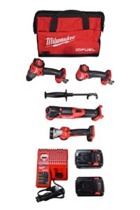 milwaukee 3698-24mt 18v fuel 4-tool cordless combo kit with 6.0ah 3.0ah lithium ion batteries