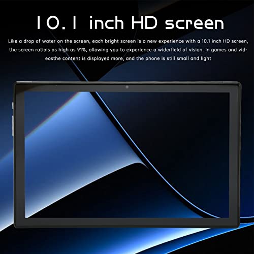 10.1in Tablet, 100240V Black Calling Tablet 8 Core CPU for Playing (US Plug)