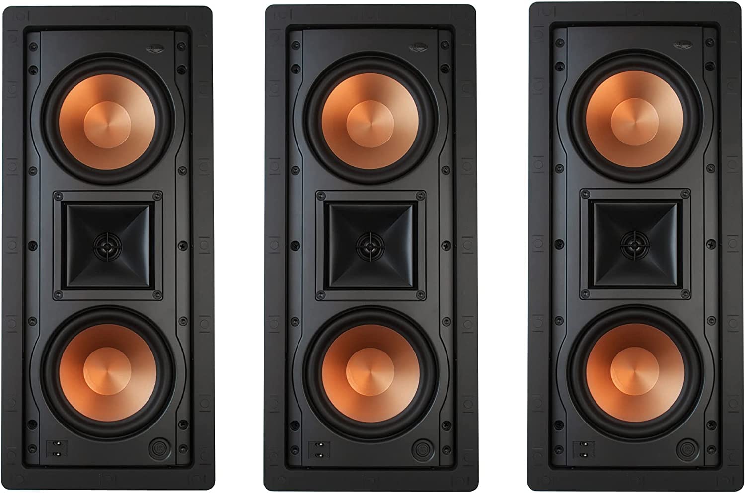 Klipsch R-5502-W II in-Wall Left, Center or Right (LCR) in-Wall or in-Ceiling Speaker Three-Pack