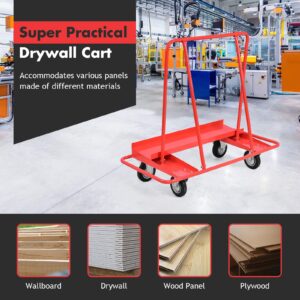 IRONMAX Drywall Sheet Cart, Heavy Duty Dolly Panel Truck w/ 4 Wheels & Protective Sloping Angle, Rolling Dolly Sheetrock for Home, Warehouse, Workplace