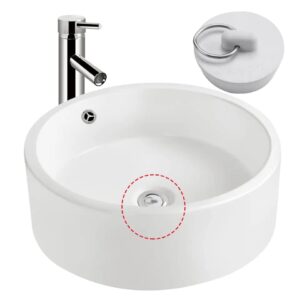 6 Sizes of Sink Stopper, Bathtub Drain Plug with Ring Suitable for Kitchen, Bathroom and Laundry Sink, Bathtub Accessories