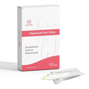 [120 pack] pgyard vaginal health ph test strips, feminine ph test, value pack | monitor vaginal intimate health & prevent infection | accurate acidity & alkalinity balance