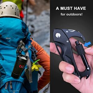 Joycube Multitool Carabiner with Folding Pocket Knife, Bottle Opener, Window Glass Breaker and Screwdriver, EDC Keychain Clip, Tactical Knives Survival Gear for Men Outdoor Camping