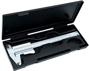 lldsimex self-locking auto clamp stainless steel vernier caliper 0-6 inch/0-150mm manual caliper 0.001"/0.02mm high precison caliper