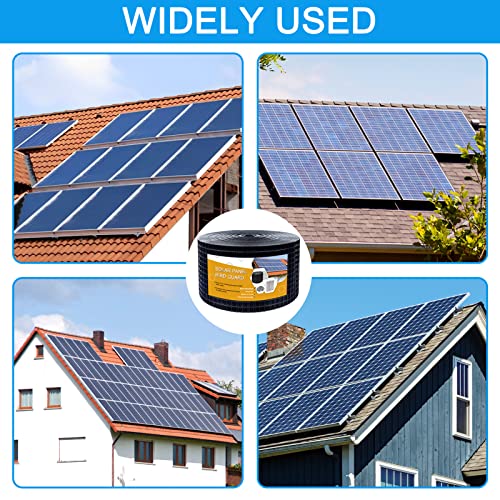 Solar Panel Bird Wire,8inx100FT Critter Guard PVC Coated,Birds from Entering & Nesting Roll Kit/Critter Guard with 70 Fastener Clips Rooftop Solar Panel for Squirrel Bird Critters