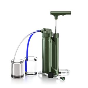 easiestsuck 0.01μm ultra-filtration water filter pump, water purification system for hiking, camping and travel, reduce up to 99% chlorine