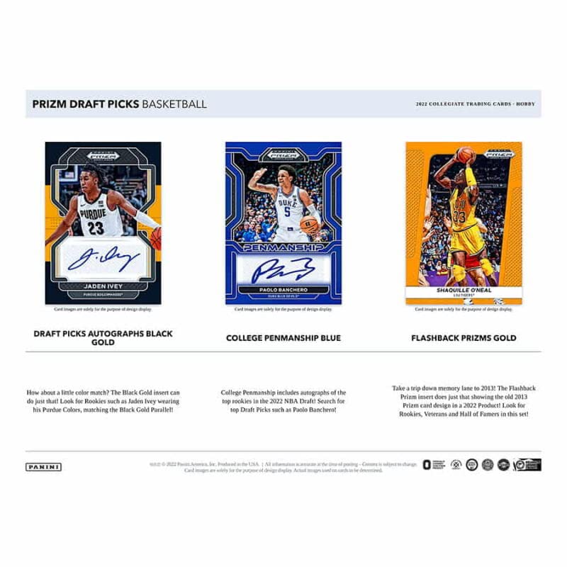 2022-23 Prizm Draft Picks Collegiate Basketball Hobby (4 Packs/10 Cards: 4 Autos)