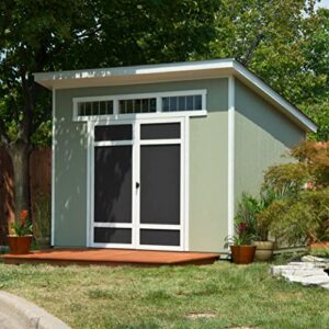 handy home products olympia 10x7.5 wood storage shed with floor