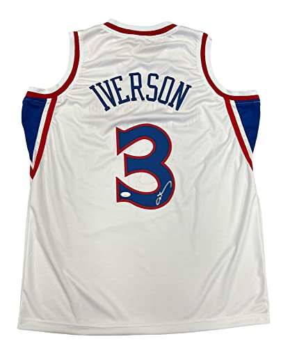 Allen Iverson Philadelphia 76ers Autograph Signed Jersey THE ANSWER White JSA Witnessed Certified