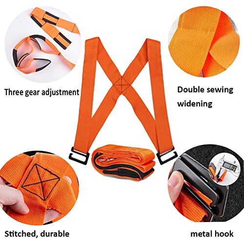 Moving Straps, Lifting Straps for Moving Furniture,2-Person Lifting and Moving System, 2 Straps and 2 Vests for Carry Heavy Furniture