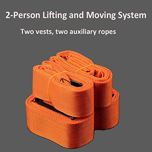 Moving Straps, Lifting Straps for Moving Furniture,2-Person Lifting and Moving System, 2 Straps and 2 Vests for Carry Heavy Furniture