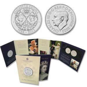 2022 bu queen elizabeth ii memorial £5 the royal mint brilliant uncirculated