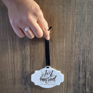 Honeymoon Door Hanger | Just Married Do Not Disturb | Wedding Gift | Wedding Shower Gift | Honeymoon Gift | Bridal Shower Gift